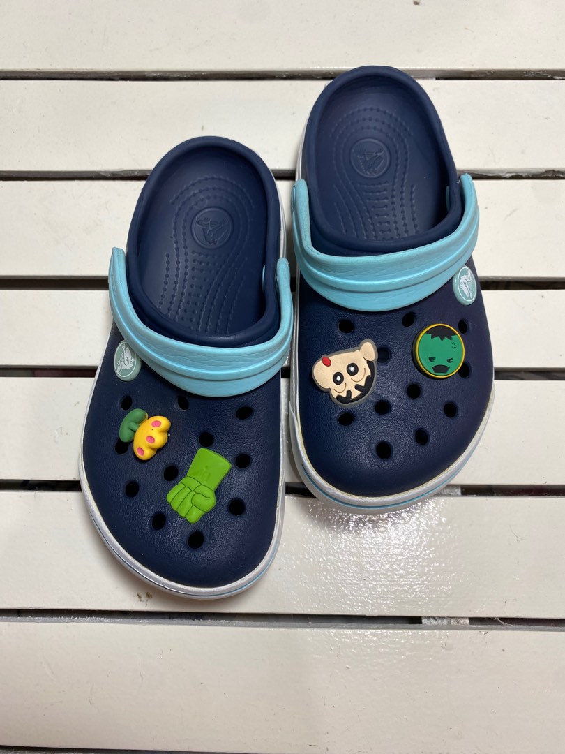 Crocs C10-11 navy blue 16.5cm, Babies & Kids, Babies & Kids Fashion on ...