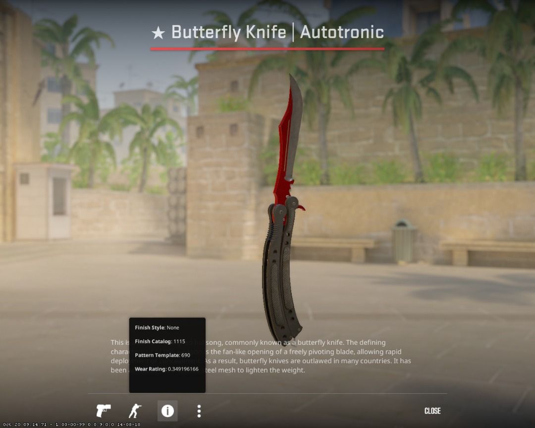 CSGO/CS2 Butterfly Knife | Autotronic FT, Video Gaming, Gaming ...