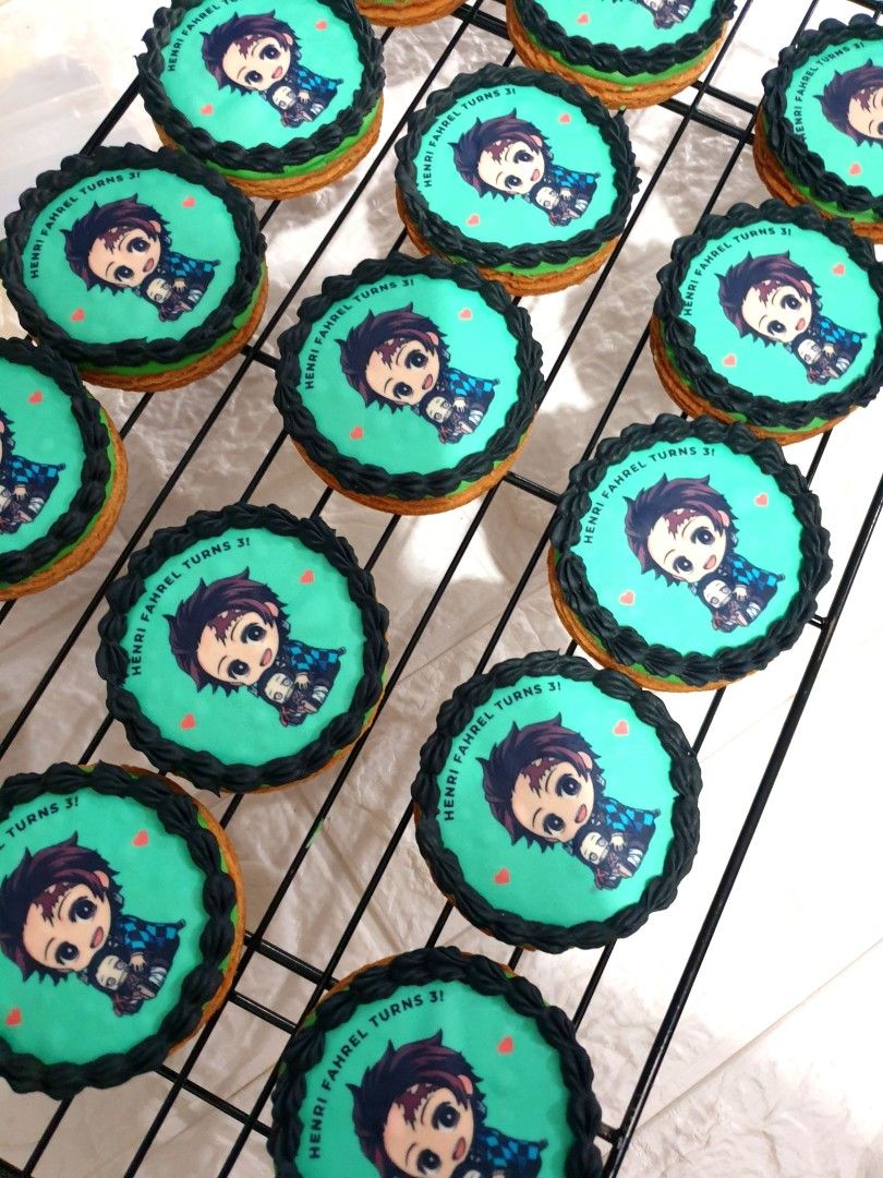 Demon Slayer Tanjiro Kamado Cookies, Food & Drinks, Homemade Bakes on ...