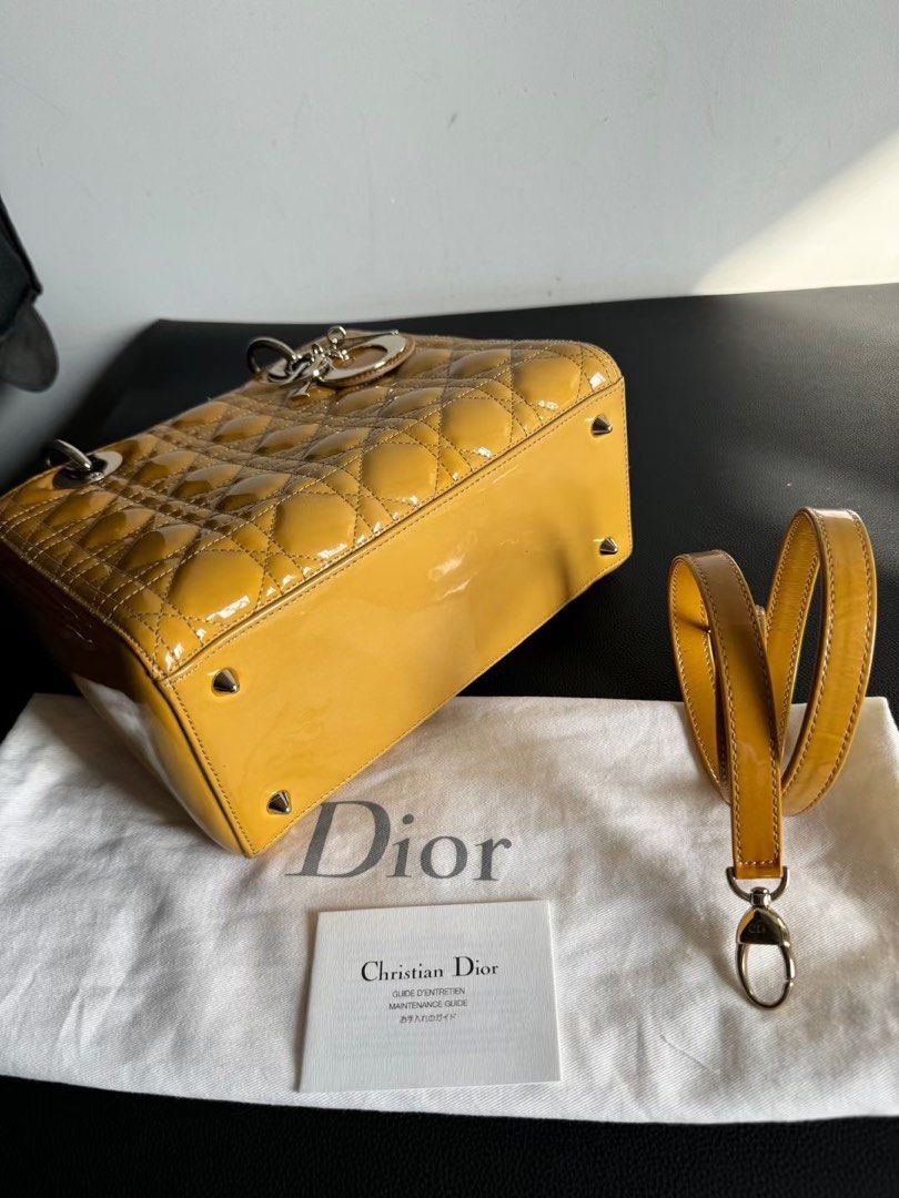 Dior medium yellow colour, Luxury, Bags & Wallets on Carousell