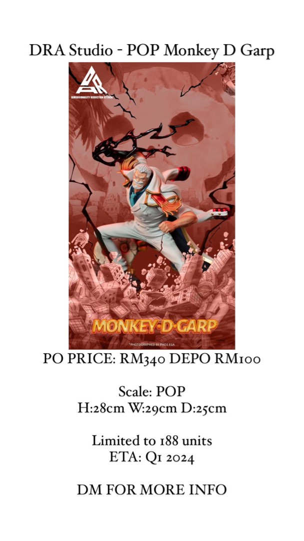DRA Studio - POP Monkey D Garp, Hobbies & Toys, Toys & Games on Carousell