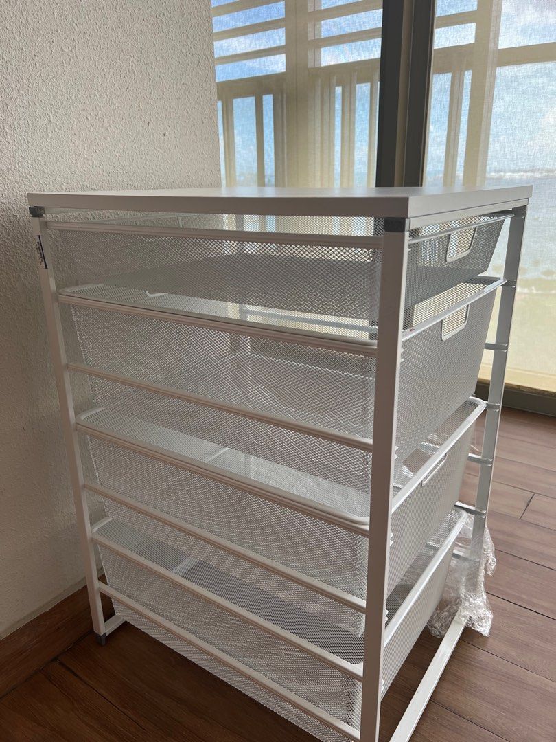 Ella Mesh White Drawer / Organisational System, Furniture & Home Living ...