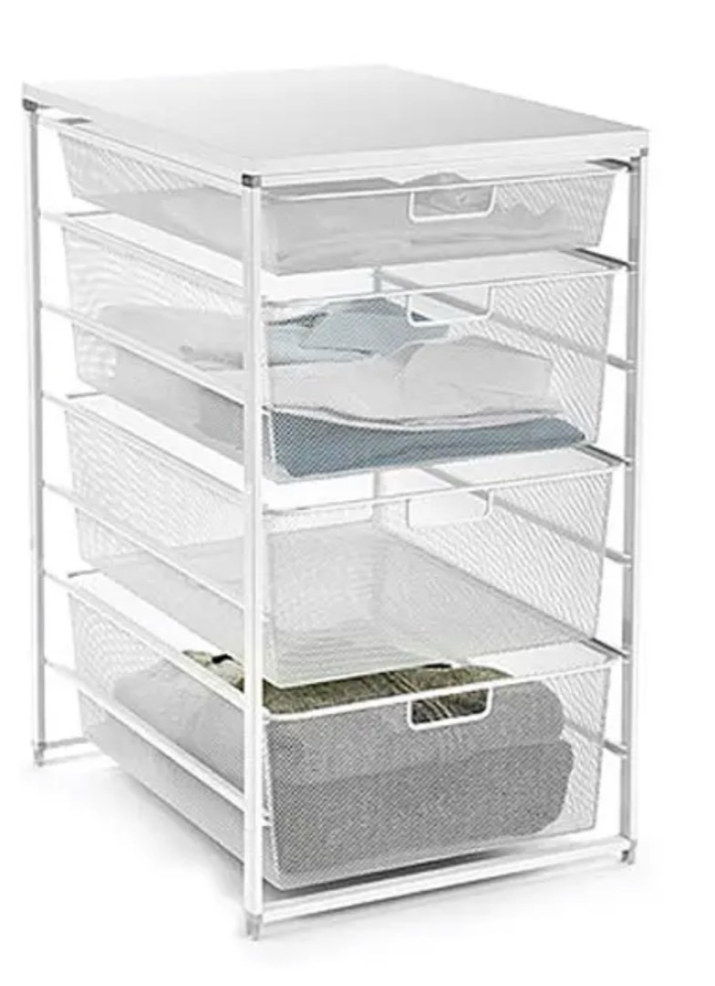 Ella Mesh White Drawer / Organisational System, Furniture & Home Living ...
