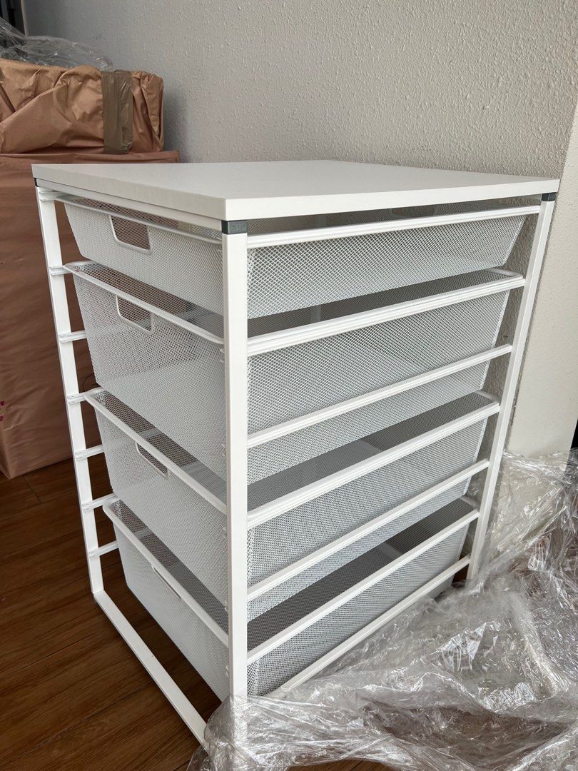 Ella Mesh White Drawer / Organisational System, Furniture & Home Living ...