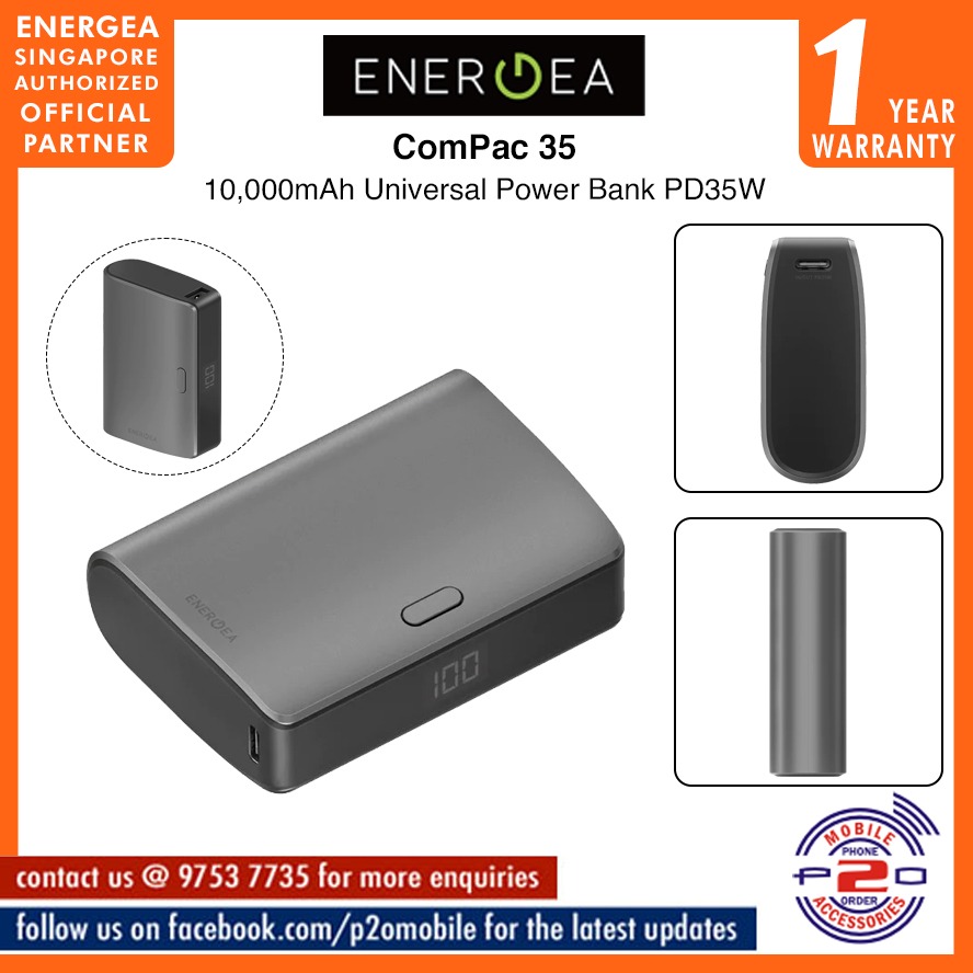 Energea ComPac 35 Power Bank 10000mAh Universal PD35W, Mobile Phones & Gadgets, Mobile & Gadget ...