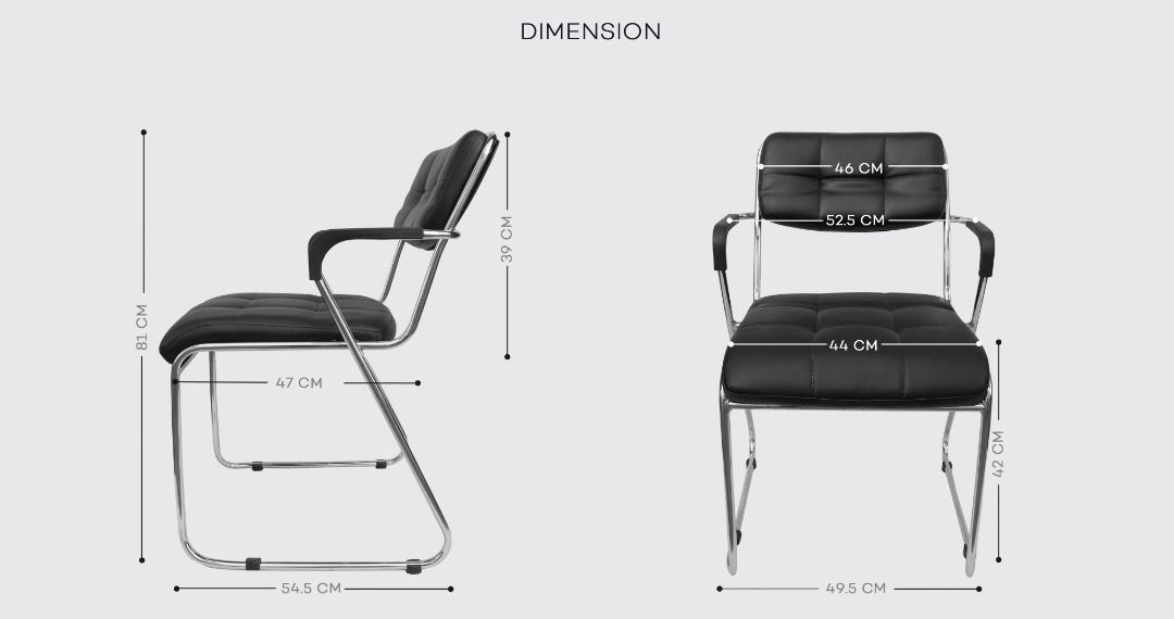 Ergodynamic SC-18A Deluxe Faux Leather Guest Chair with Armrest ...