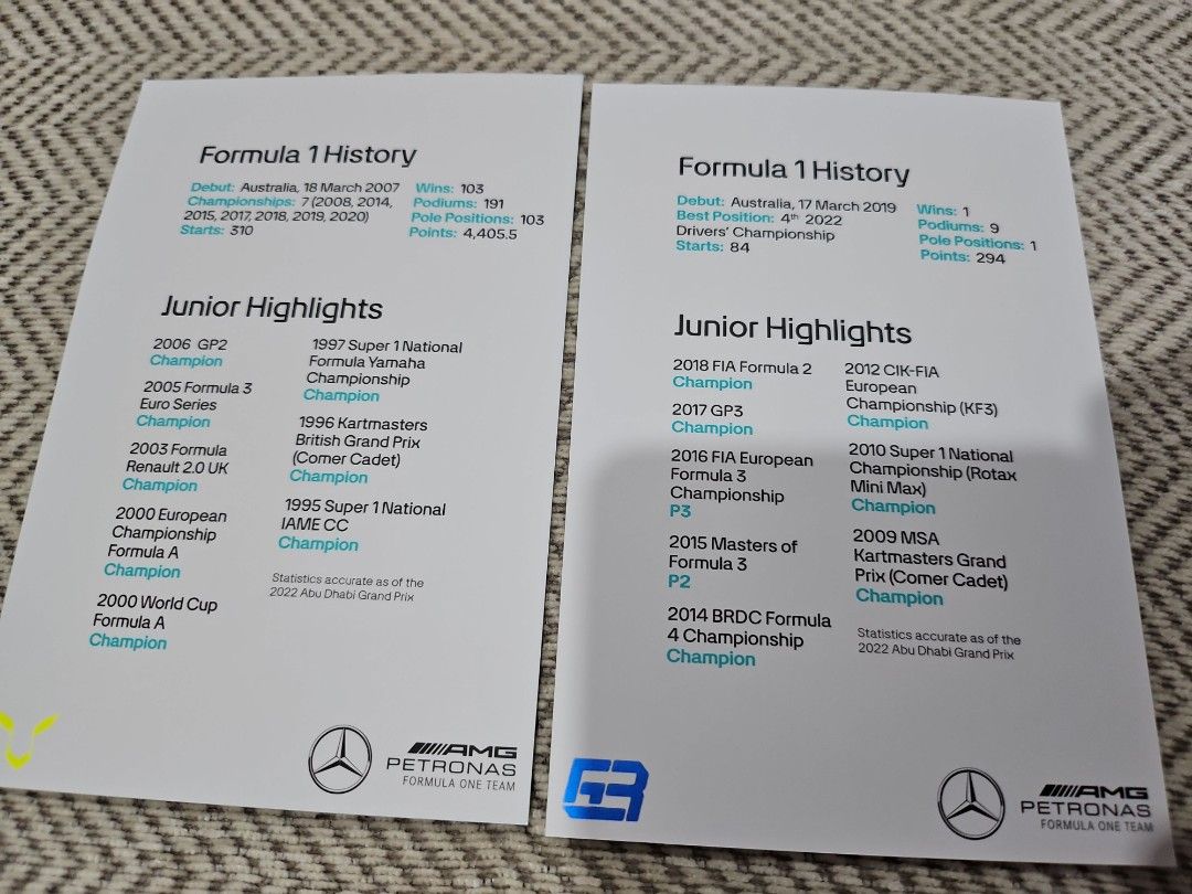 F1 Mercedes Driver's Collector Card 2023, Hobbies & Toys, Memorabilia ...