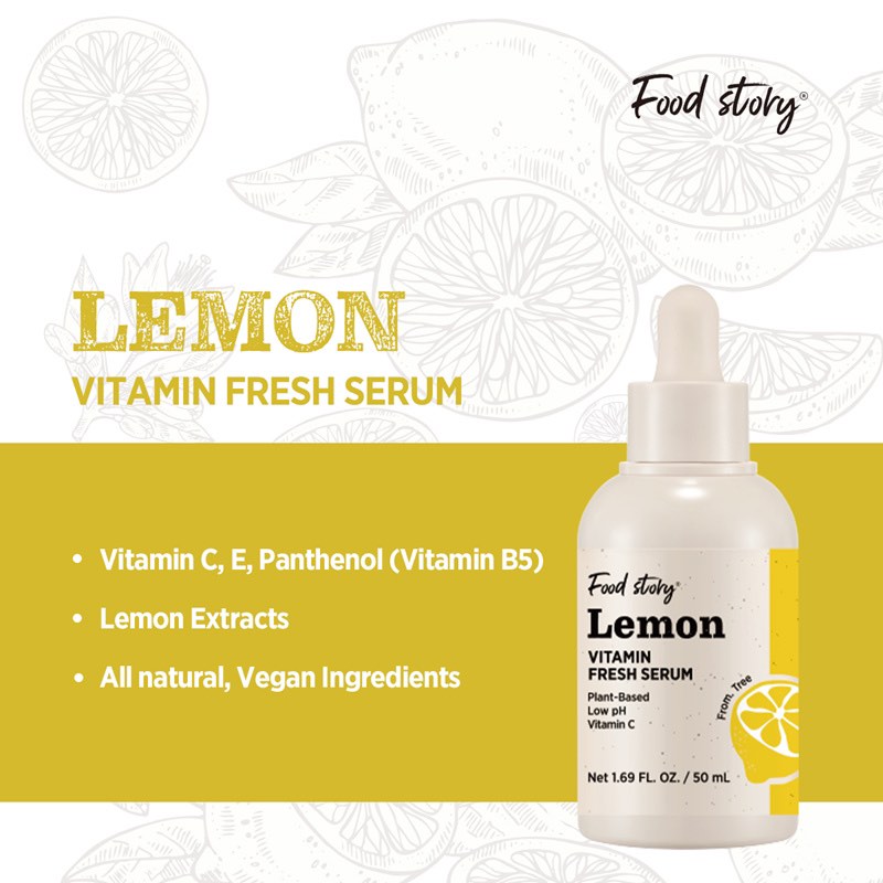 [Food Story] Lemon Vitamin Fresh Serum (50ml), Beauty & Personal Care ...