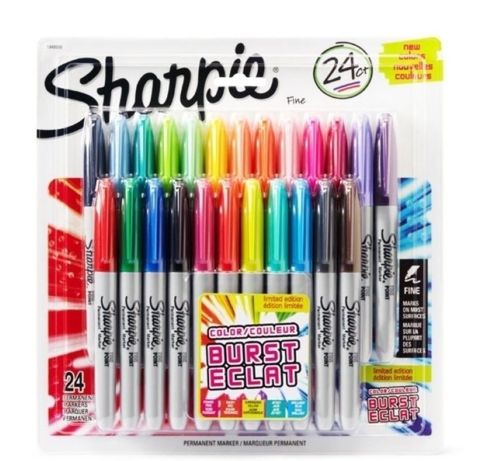 [Free Shipping] SHARPIE | COLOR BURST | LTD EDITION | FINE TIP | 24 ...