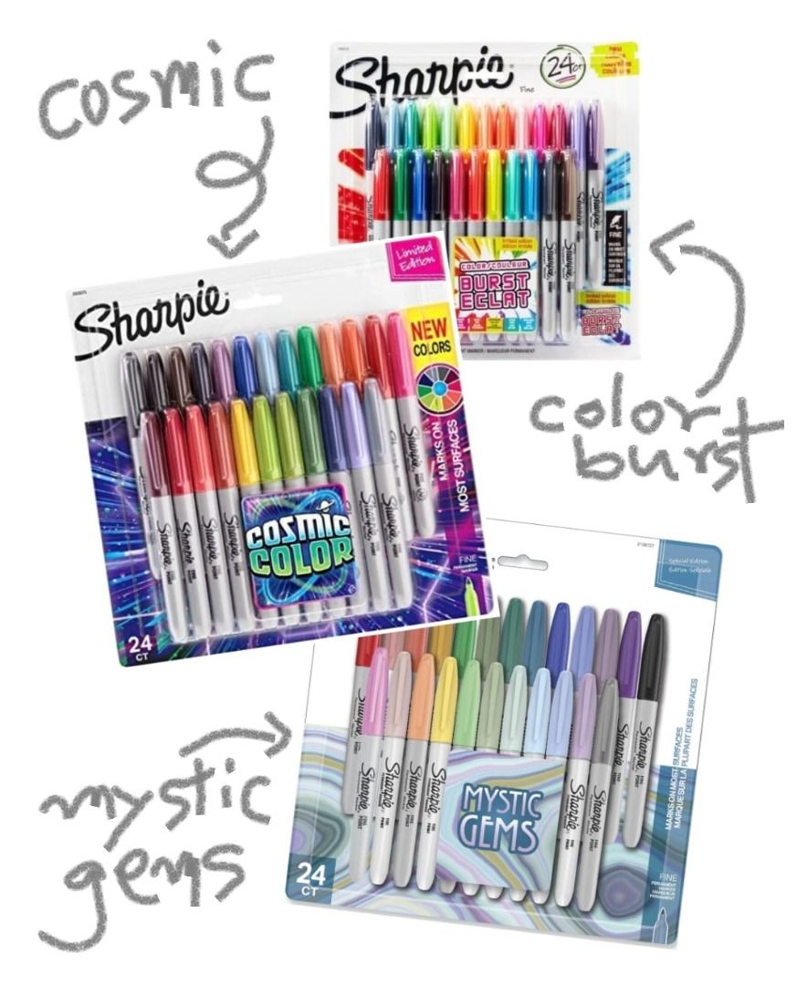 [Free Shipping] SHARPIE | COSMIC COLOR | LTD EDITION | FINE TIP | 24 ...
