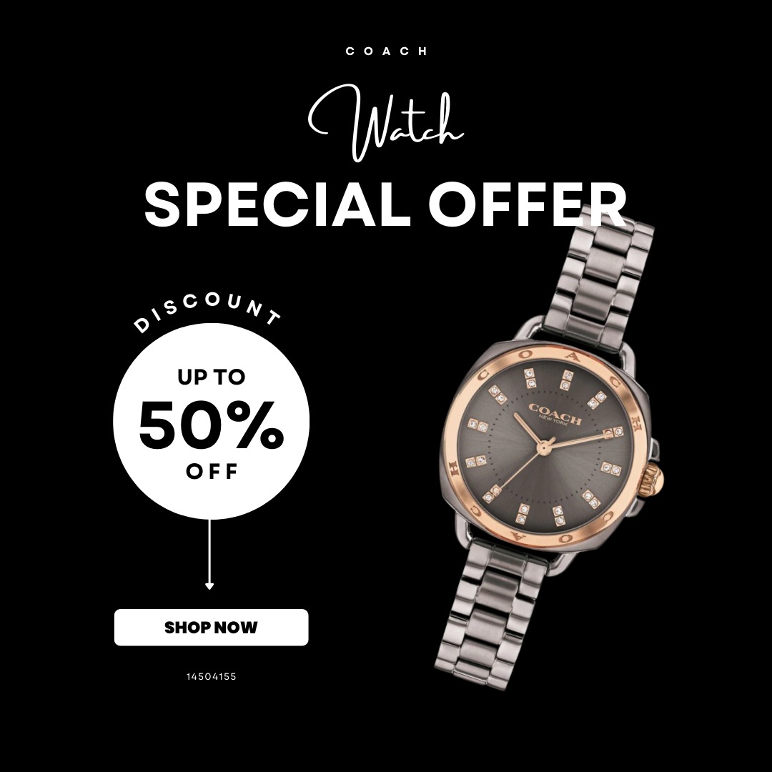 【Free Shipping】Coach Tatum Stainless Steel Women's Watch -14504155 Jam ...