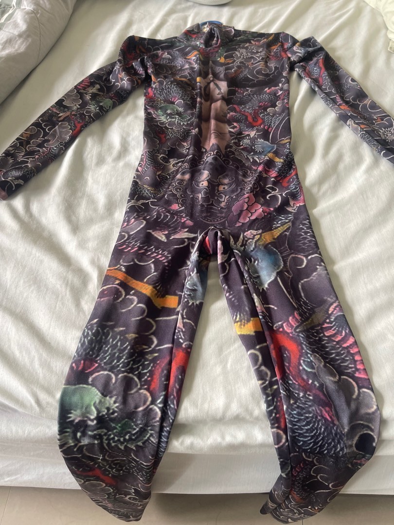 Full body Tattoo second skin bodysuit, Men's Fashion, Tops & Sets, Sets ...