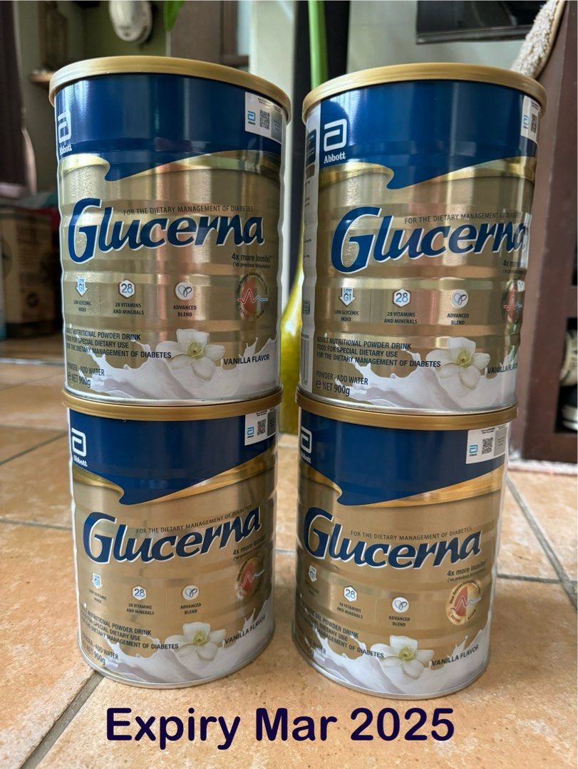 Glucerna Powder Drink 900g, Health & Nutrition, Health Supplements ...