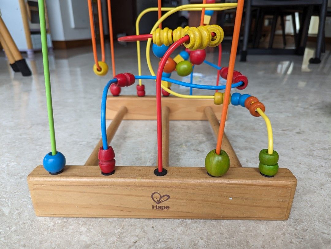 Hape large wooden bead maze, Babies & Kids, Infant Playtime on Carousell