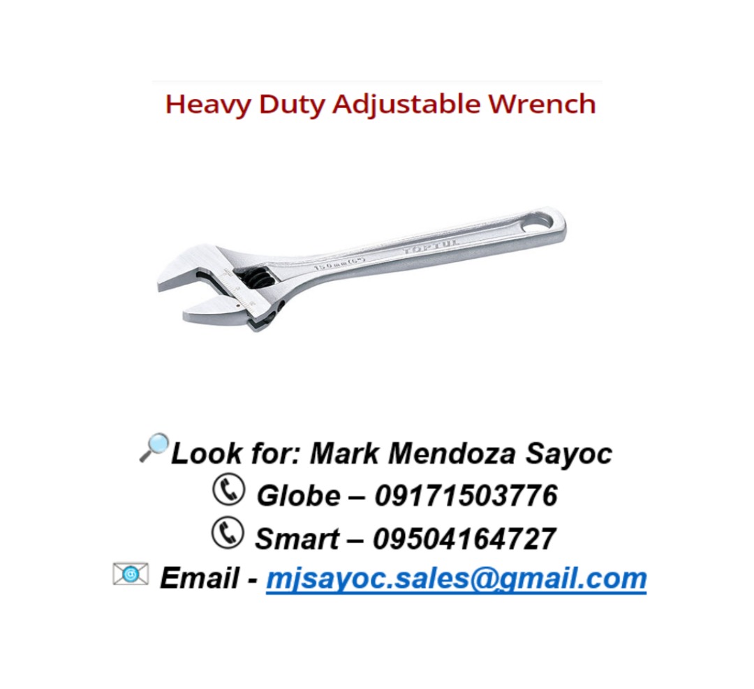 Heavy Duty Adjustable Wrench, Commercial & Industrial, Construction ...