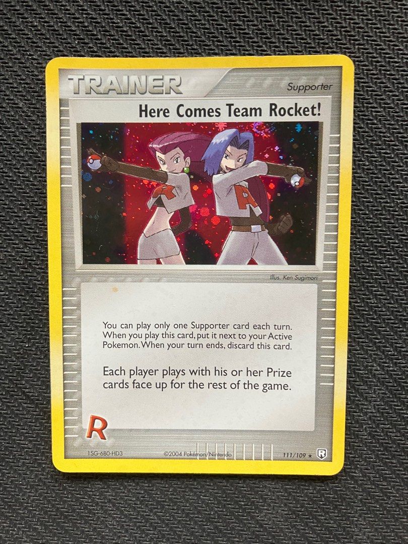 Here Comes Team Rocket Holo Rare Team Rocket Returns, Hobbies & Toys, Toys & Games on Carousell