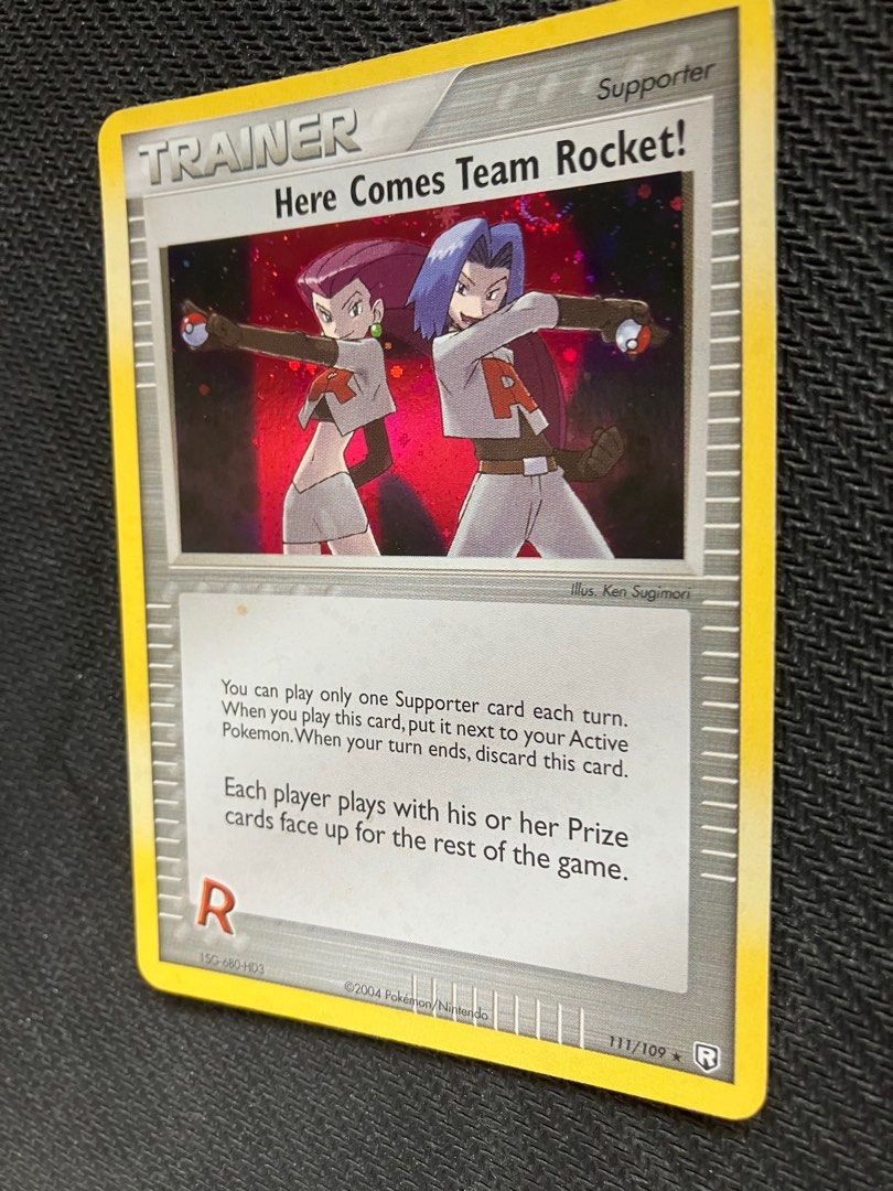Here Comes Team Rocket Holo Rare Team Rocket Returns, Hobbies & Toys, Toys & Games on Carousell