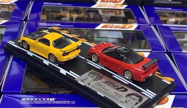Hi-Story 1/64 Initial D RX-7 & NSX Diorama Set, Hobbies & Toys, Toys & Games on Carousell