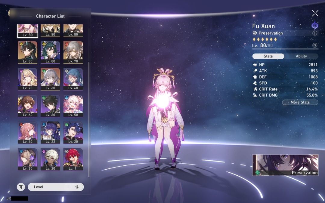 Honkai Star Rail (Asia Server) TL 65 | Welt, Bronya, Silver Wolf ...