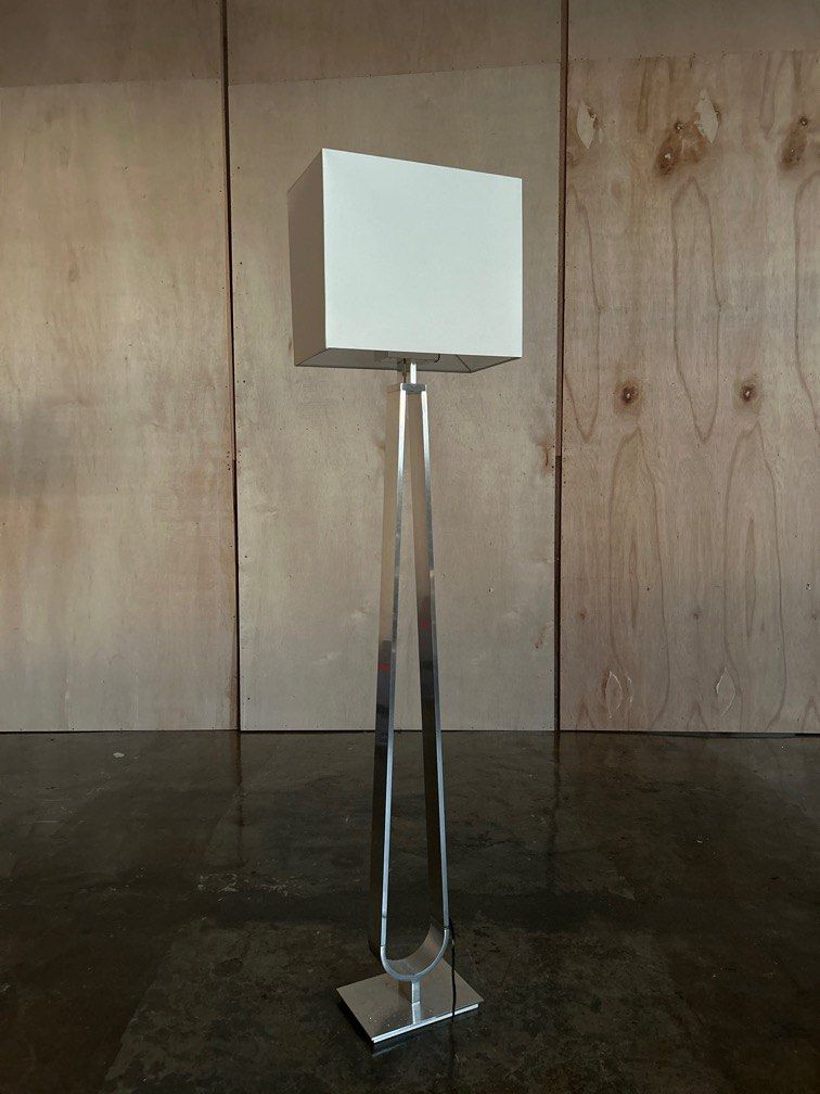 Ikea Klabb Stainless Steel Modern Floor Lamp with Dimmer, Furniture ...