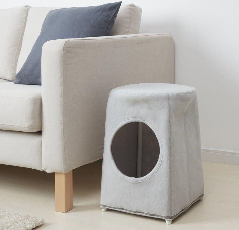 Ikea Lurvig Cat House + Stool, Pet Supplies, Homes & Other Pet ...