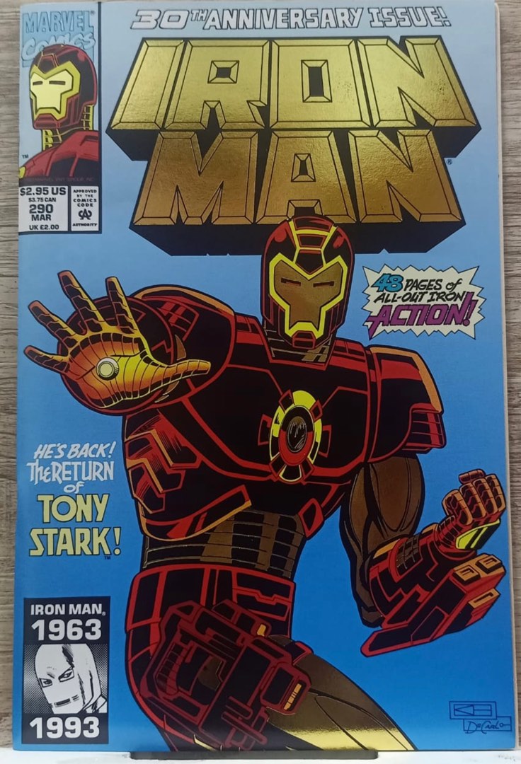 Iron Man #290 (1993) 30th Anniversary Issue, Hobbies & Toys, Books ...