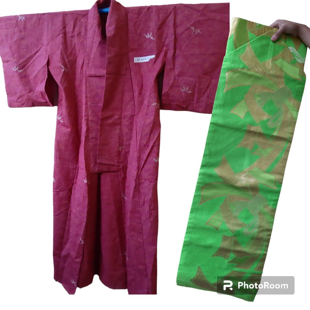 Japanese kimono yukata set for teens and women with obi obiage ang ...
