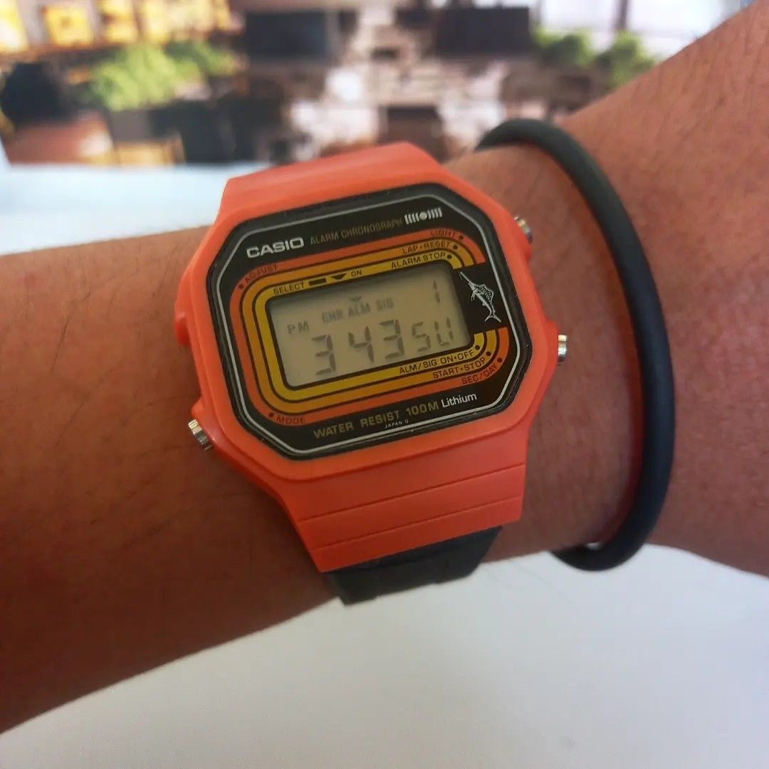 Jj02847 jam tangan pria rare vintage casio marlin w 200, Fesyen Pria ...