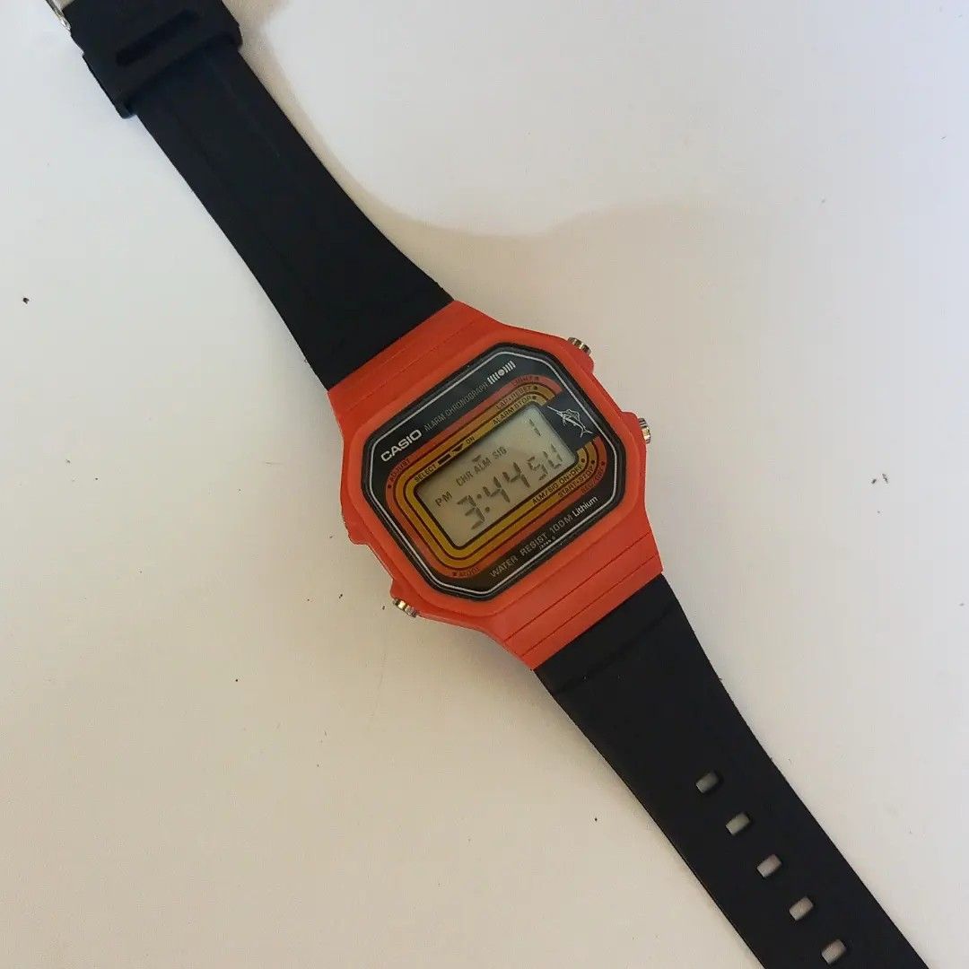 Jj02847 jam tangan pria rare vintage casio marlin w 200, Fesyen Pria ...
