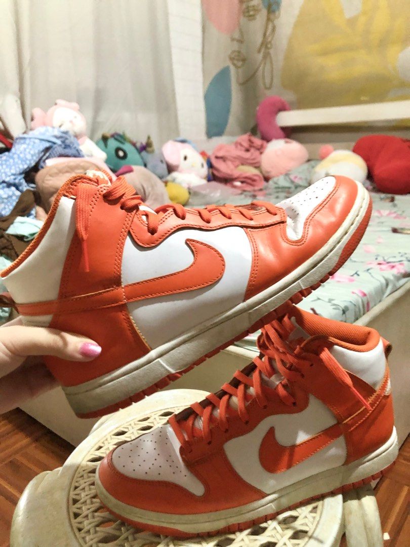 orig Jordans dunk mid orange, Men's Fashion, Footwear, Sneakers on ...
