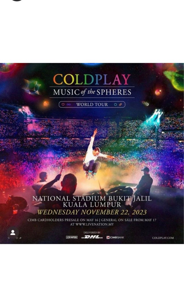 KL COLDPLAY CAT2 Tickets, Tickets & Vouchers, Event Tickets on Carousell