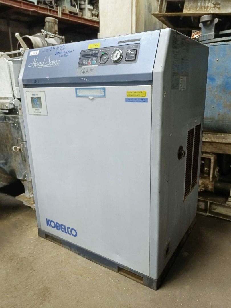Kobelco HandSome Screw Compressor HM15A 7 Bars 20hp 220V from Japan ...