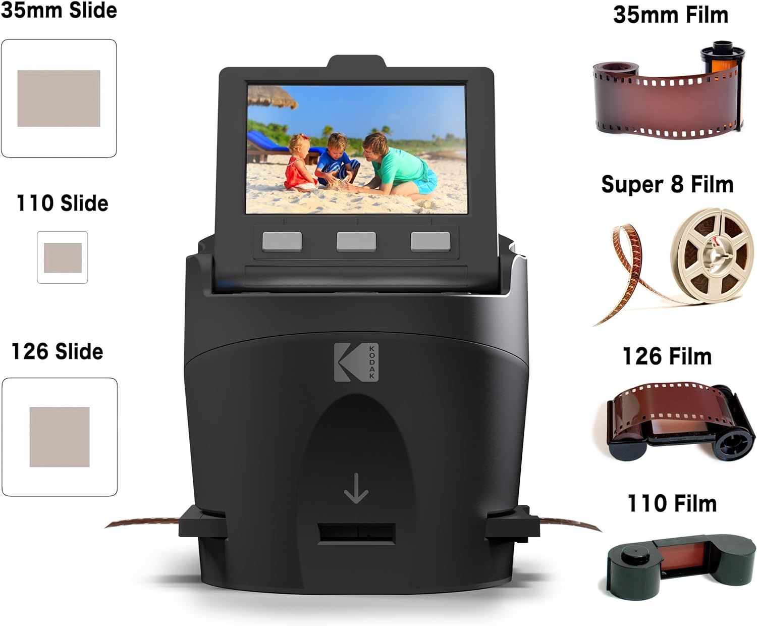 Kodak SCANZA Digital Film & Slide Scanner - Converts 35mm, 126, 110 ...