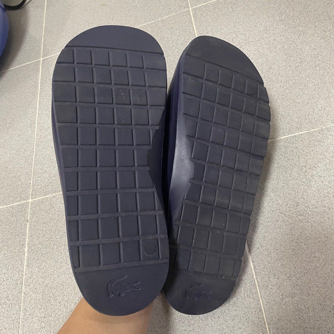 Lacoste Slide, Men's Fashion, Footwear, Flipflops and Slides on Carousell