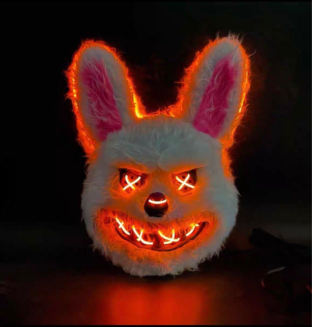LED Halloween Cosplay Purge Mask Rabbit Bear, Hobbies & Toys, Toys ...