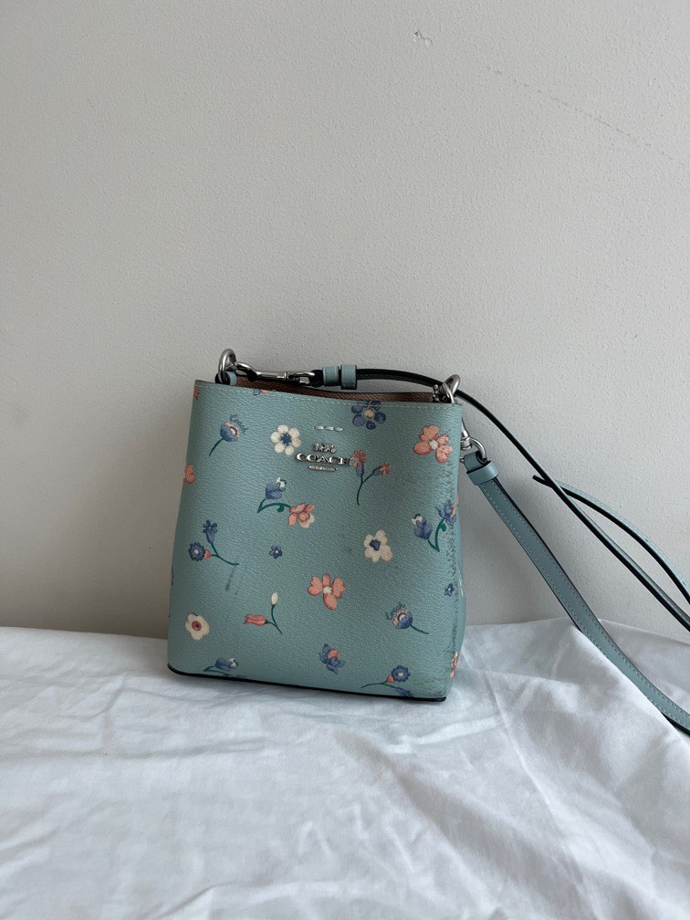 Light Blue Mini Coach Cross Body Bag, Women's Fashion, Bags & Wallets ...