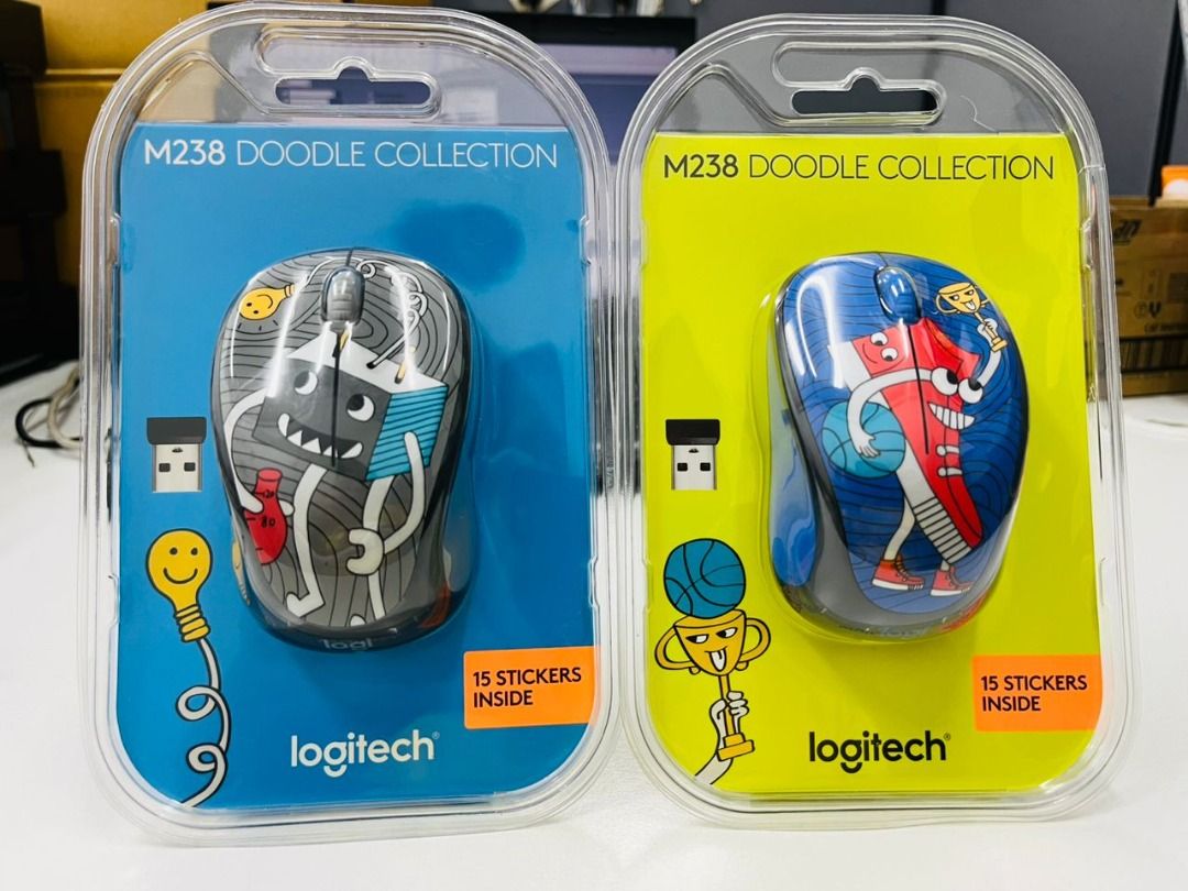 LOGITECH M238 MOUSE -DOODLE COLLECTION, Computers & Tech, Parts ...