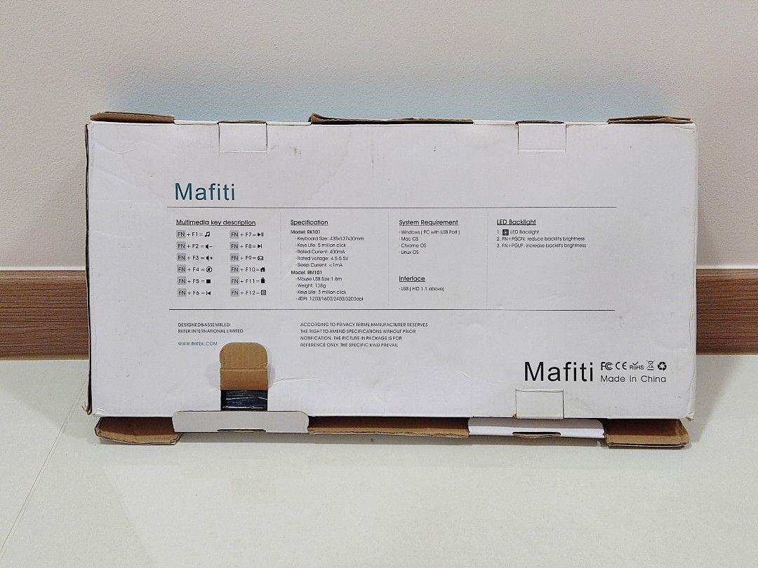 Mafiti Gaming Keyboard, Computers & Tech, Parts & Accessories, Computer ...