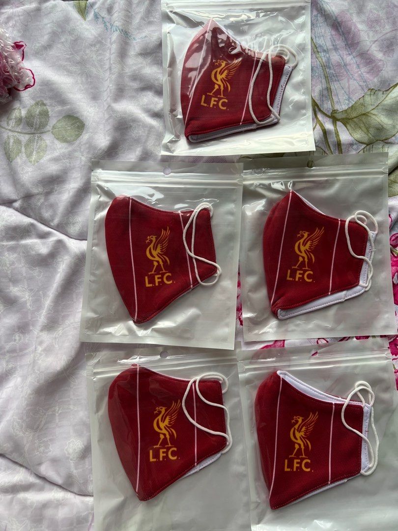 Manchester United and LFC mask, Health & Nutrition, Face Masks & Face ...