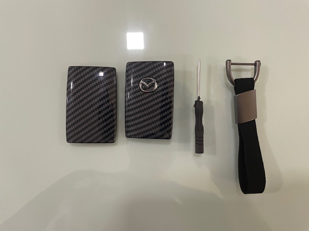 Mazda CX5 / CX30 / CX3 key fob cover leather, Auto Accessories on Carousell