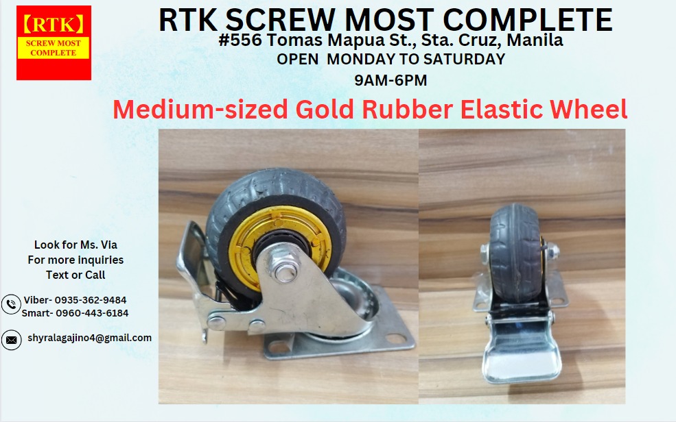 Medium-sized Gold Rubber Elastic Wheel, Commercial & Industrial ...