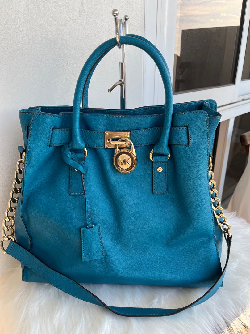 Michael Kors MK Hamilton Blue Shoulder Bag Guaranteed Authentic Women s Fashion Bags Wallets Cross body Bags on Carousell