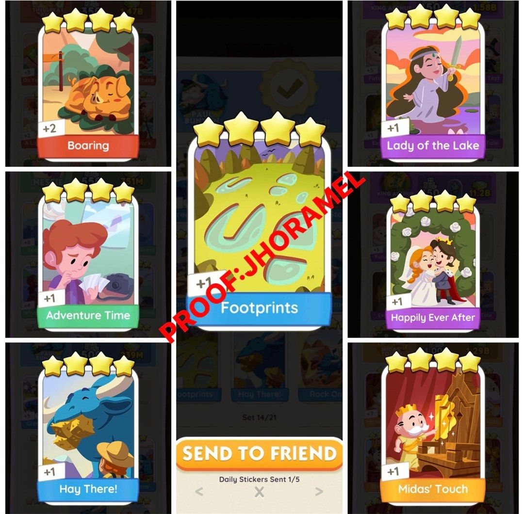 Monopoly go stickers cards, Video Gaming, Gaming Accessories, In-Game ...