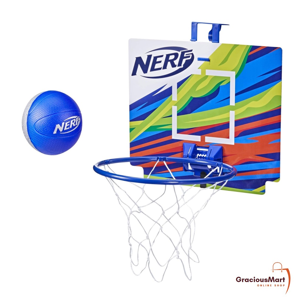 NERF Nerfoop - The Classic Mini Foam Basketball and Hoop - Hooks On ...