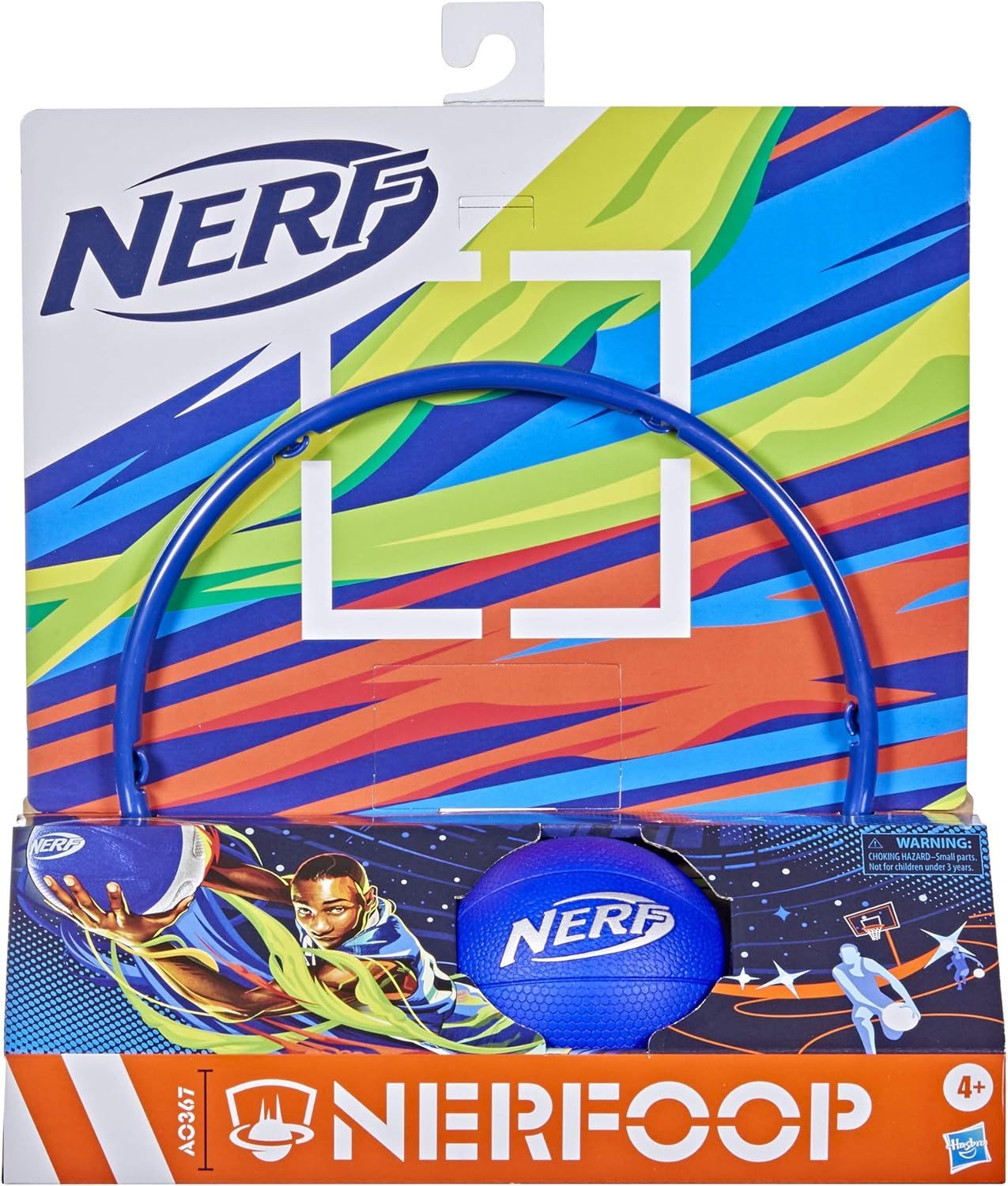 NERF Nerfoop - The Classic Mini Foam Basketball and Hoop - Hooks On ...