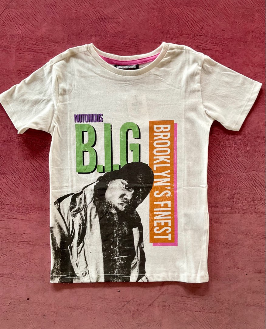 NOTORIOUS BIG Shirt White for kids, Babies & Kids, Babies & Kids ...