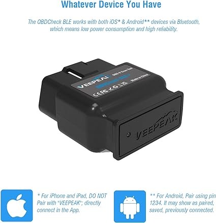 OBDCheck BLE+ Bluetooth OBD II Scanner Car Code Reader Diagnostic ...