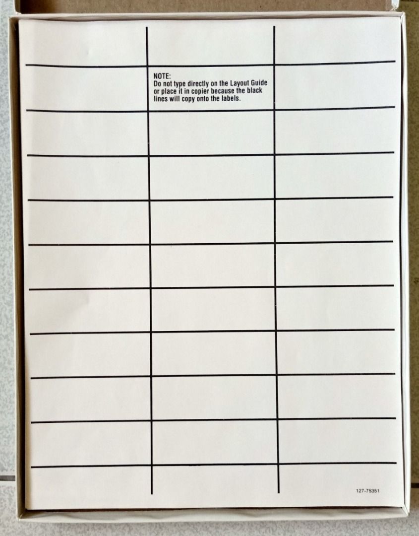 Office Essential Copier Labels (White Self-Adhesive) 75351 – 8 ½” x 11 ...