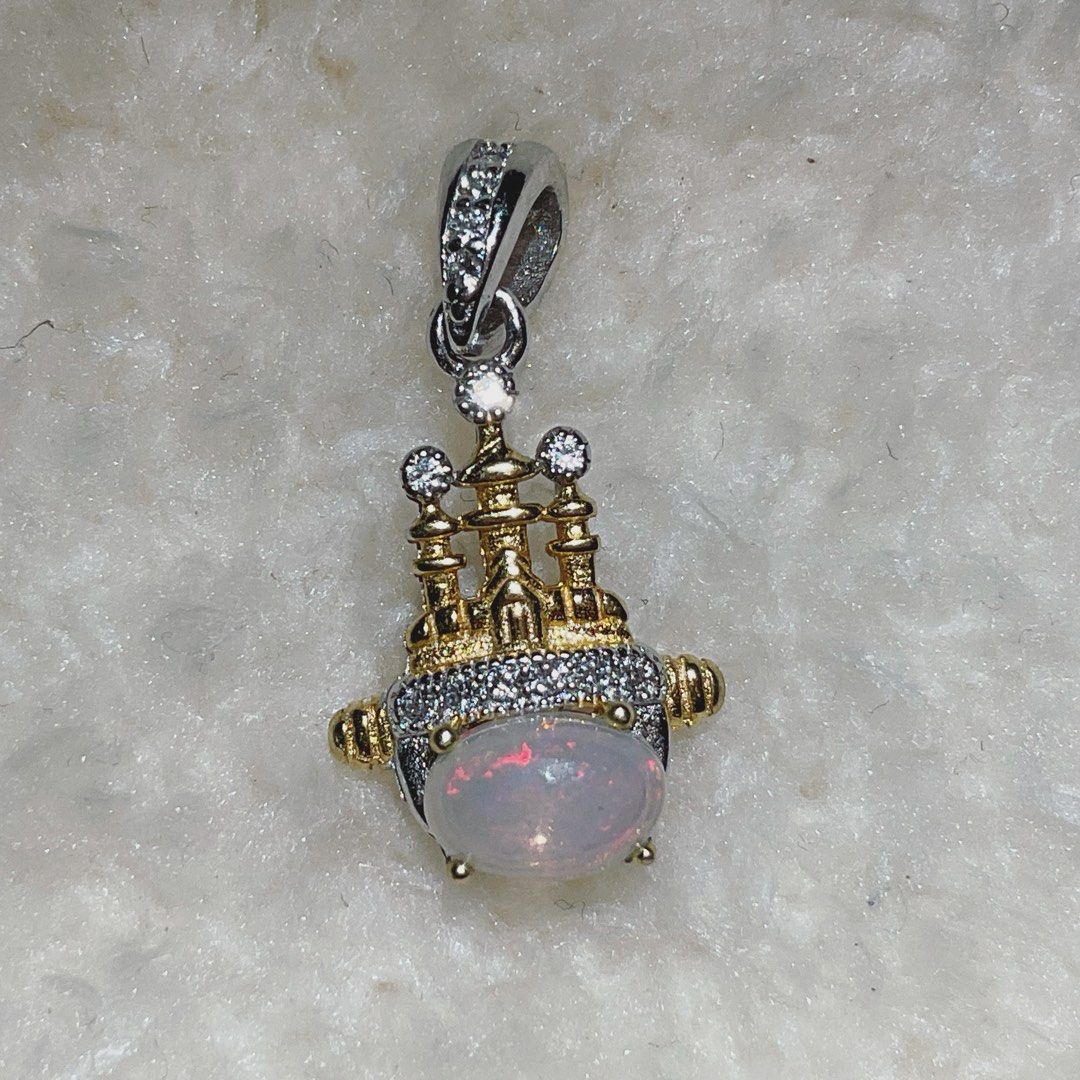 Opal Castle Charm, Women's Fashion, Jewelry & Organisers, Charms on ...