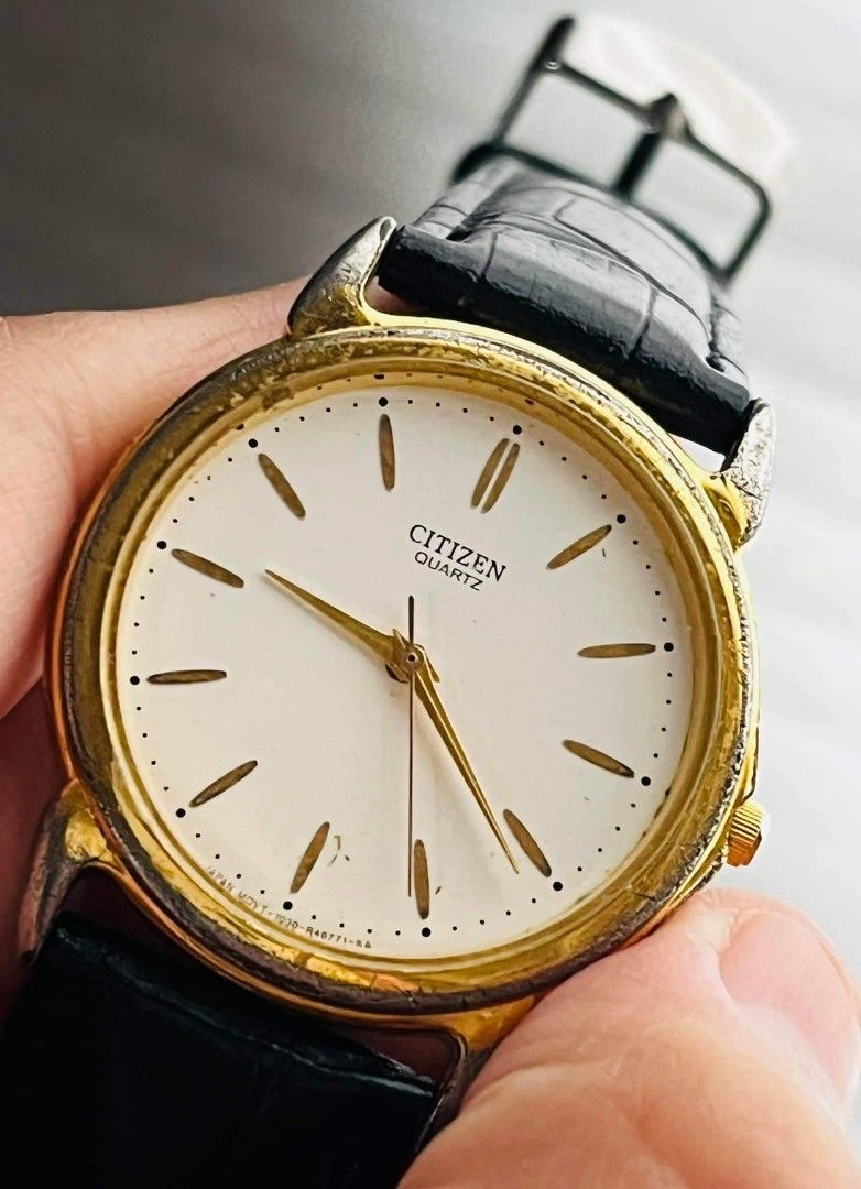 Original Citizen Watch Japan White & Gold Classic With Water Resistant ...